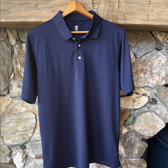 PGA Tour | Shirts | Deep Blue Polo Shirt With Classic Style And Short ...